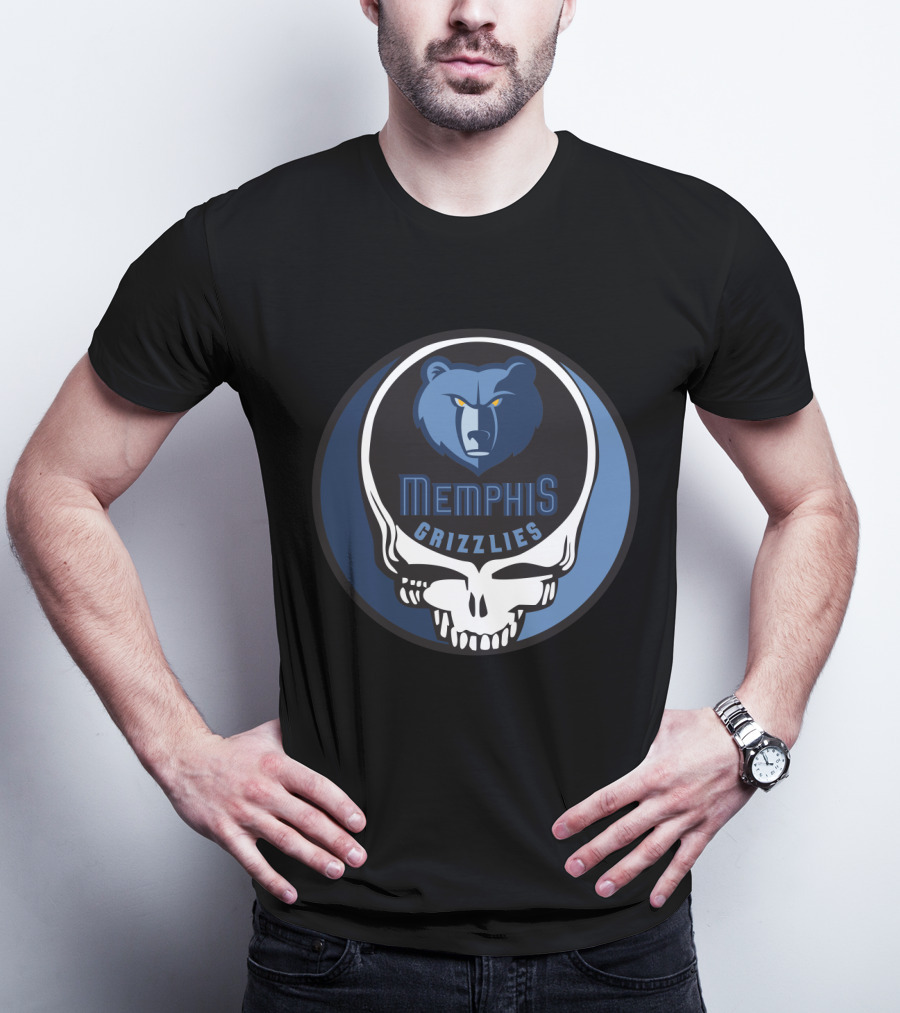 Memphis Grizzlies Steal Your Face Grateful Dead Mashup T-Shirt