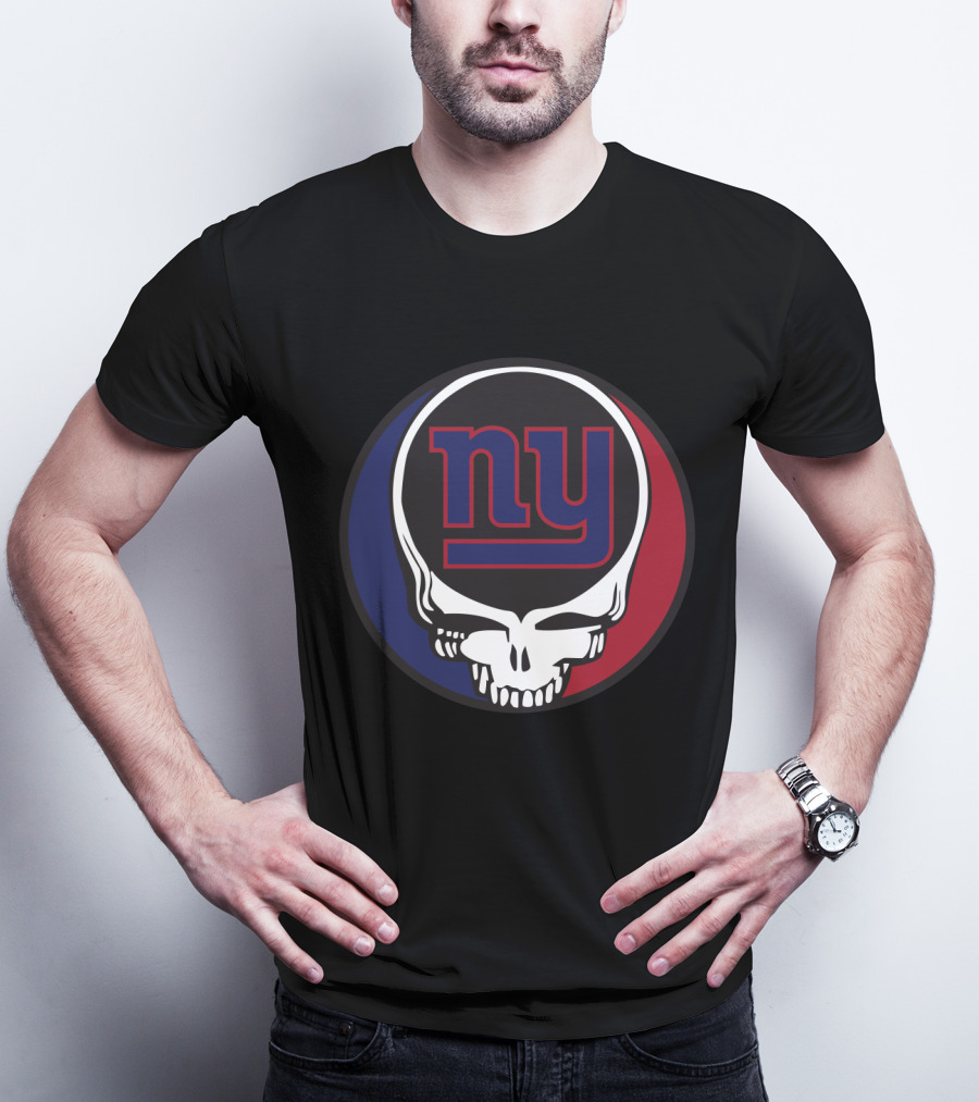 Grateful Dead New York Giants Skull Logo Fusion For Fans T-Shirt