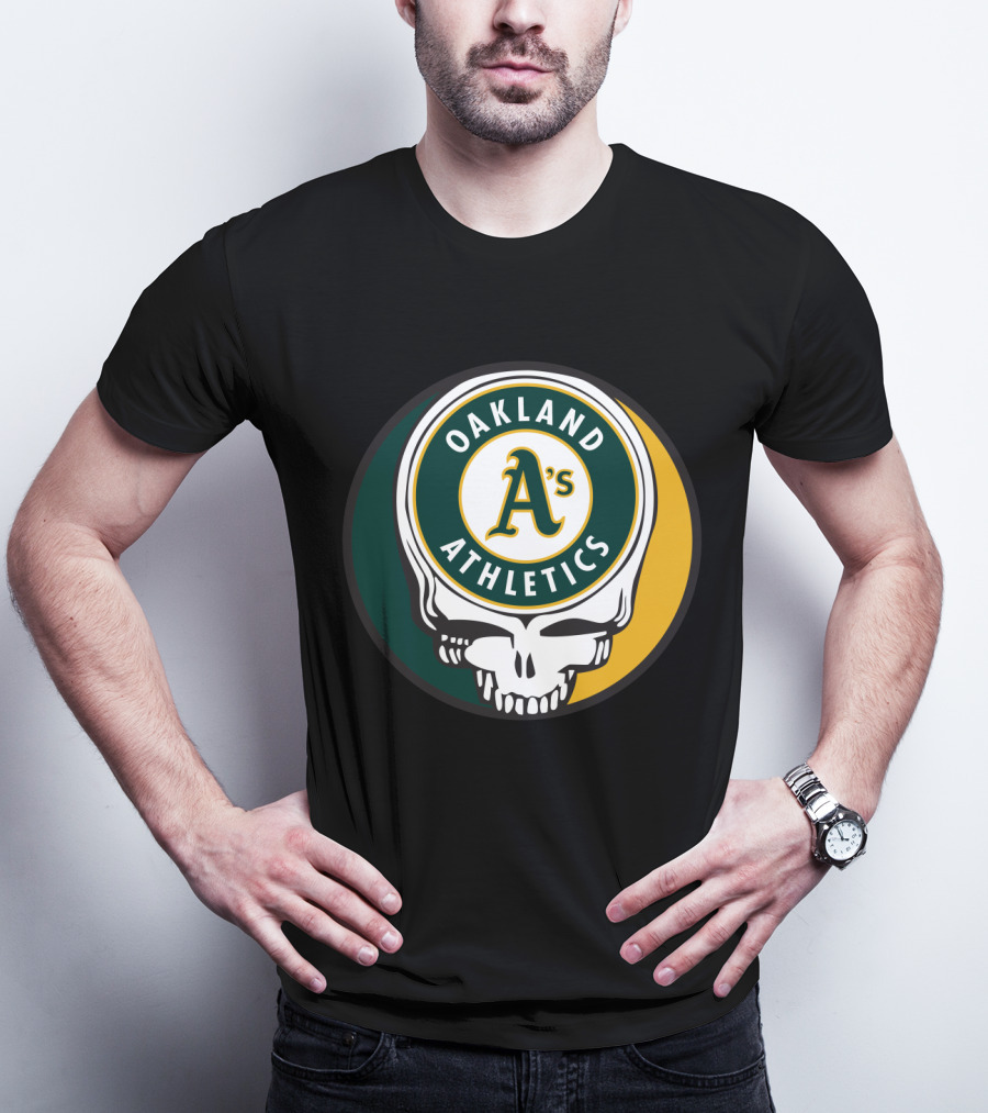 Oakland Athletics Skull Logo Grateful Dead Fan T-Shirt