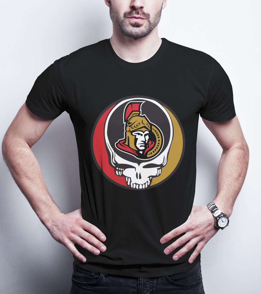 Ottawa Senators Fans Grateful Dead Skull T-Shirt