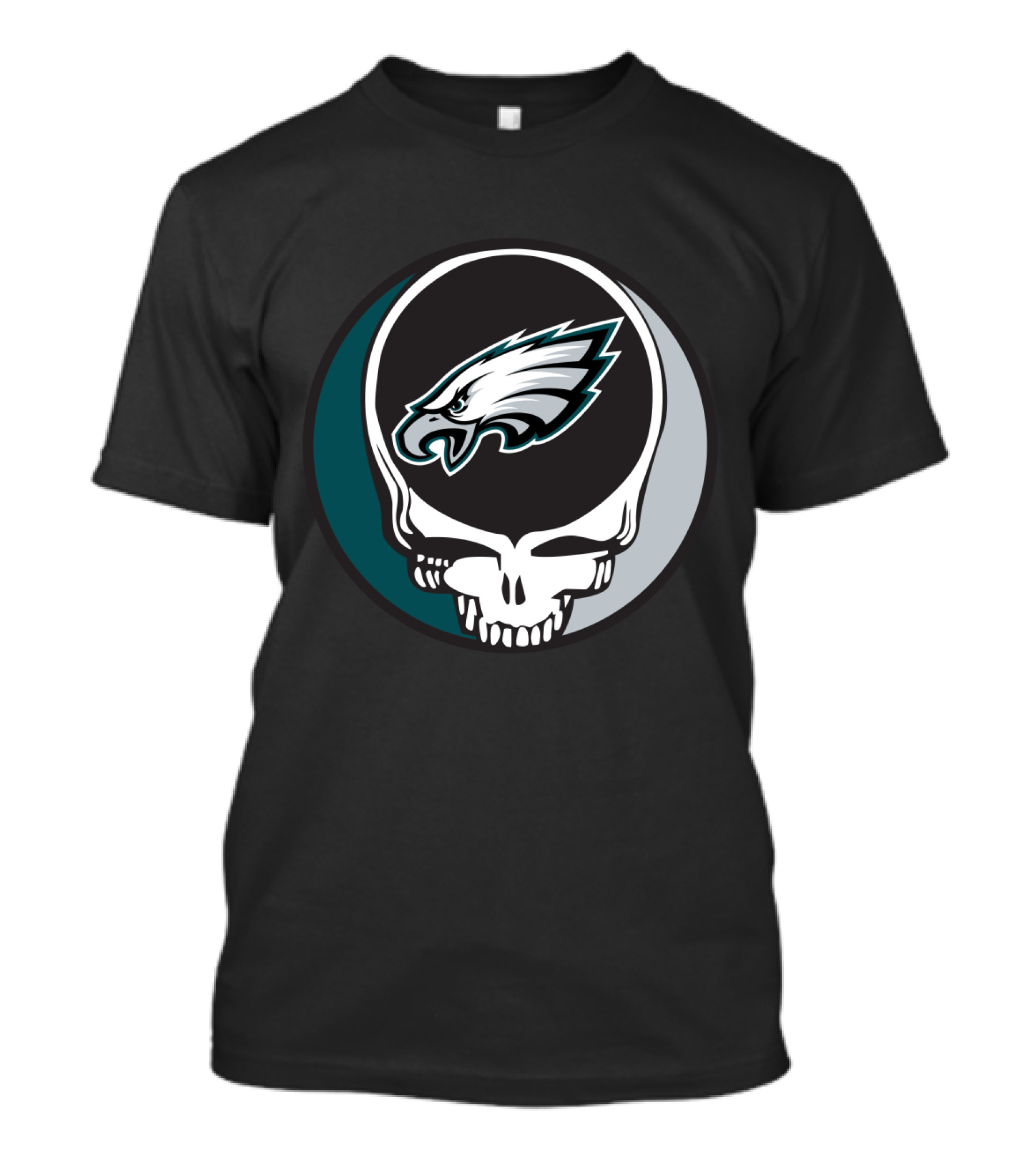 Grateful Dead Philadelphia Eagles Skull Logo Fusion T-Shirt