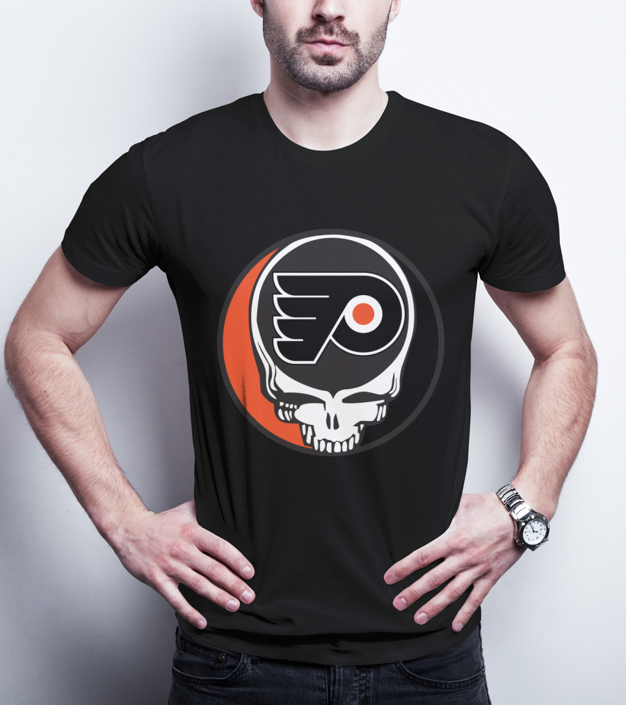Philadelphia Flyers Grateful Dead Skull T-Shirt