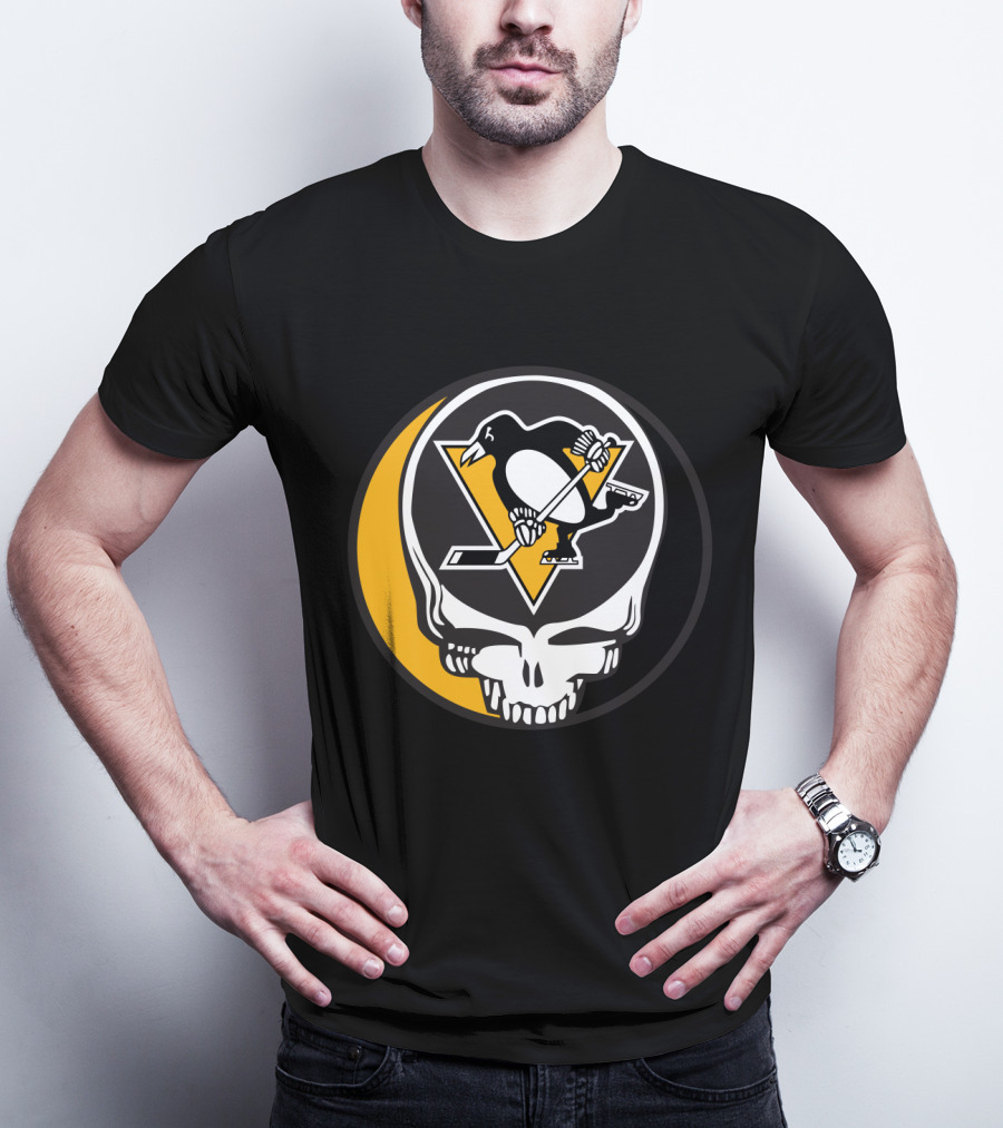 Pittsburgh Penguins And Grateful Dead Logo Mashup For Fans T-Shirt
