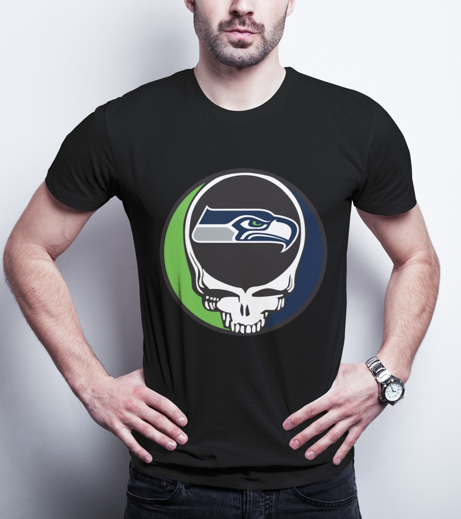 Grateful Dead Seattle Seahawks Skull T-Shirt