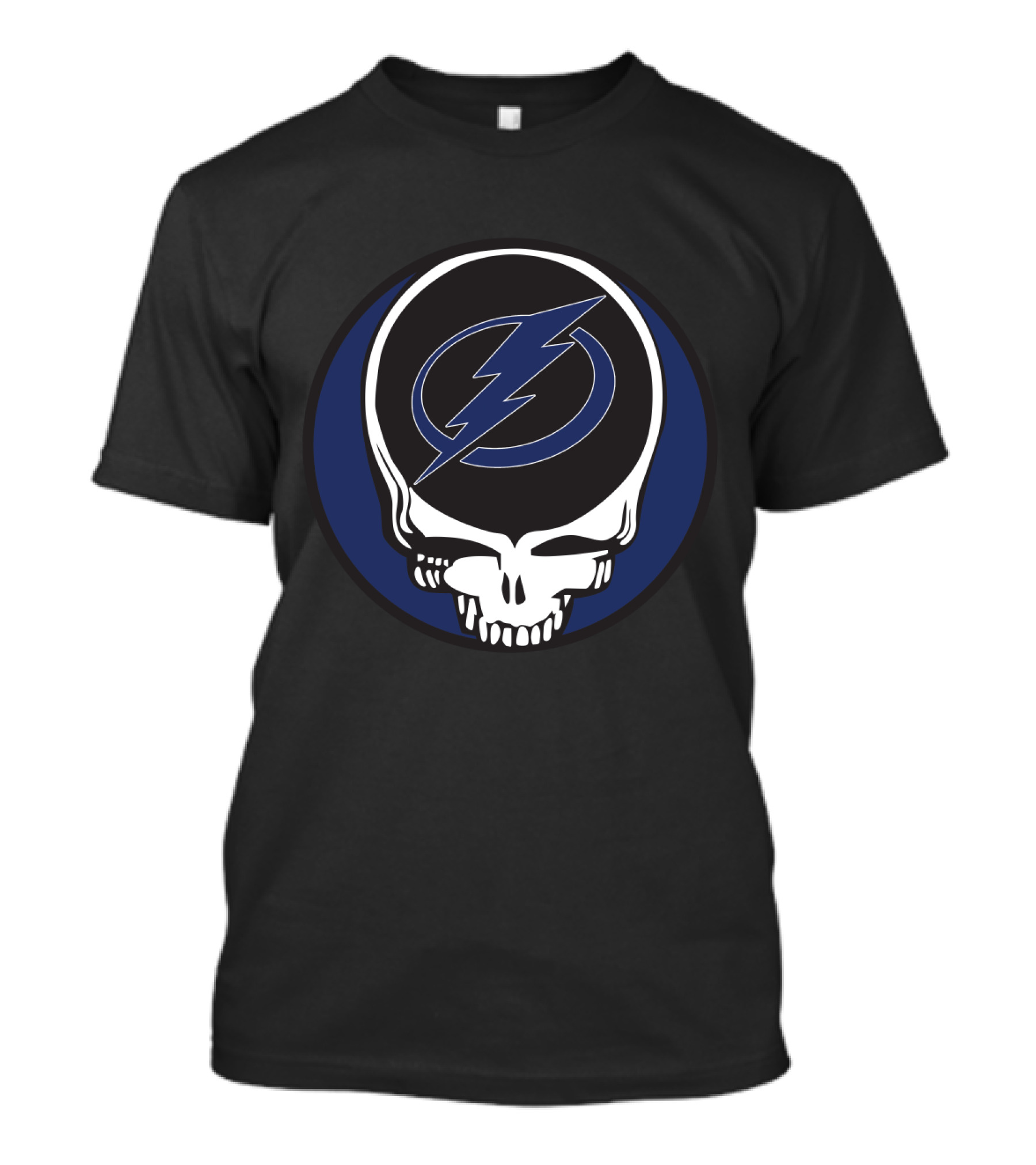 Grateful Dead Tampa Bay Lightning Fans Skull With Bolt T-Shirt