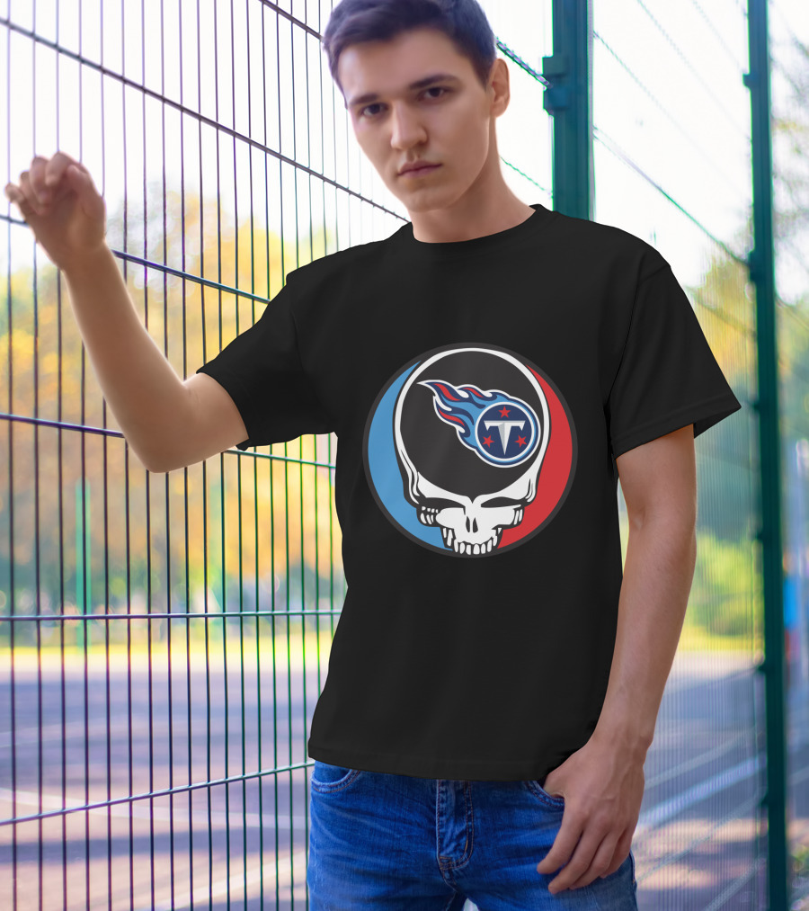 Grateful Dead Tennessee Titans Fan Skull T-Shirt