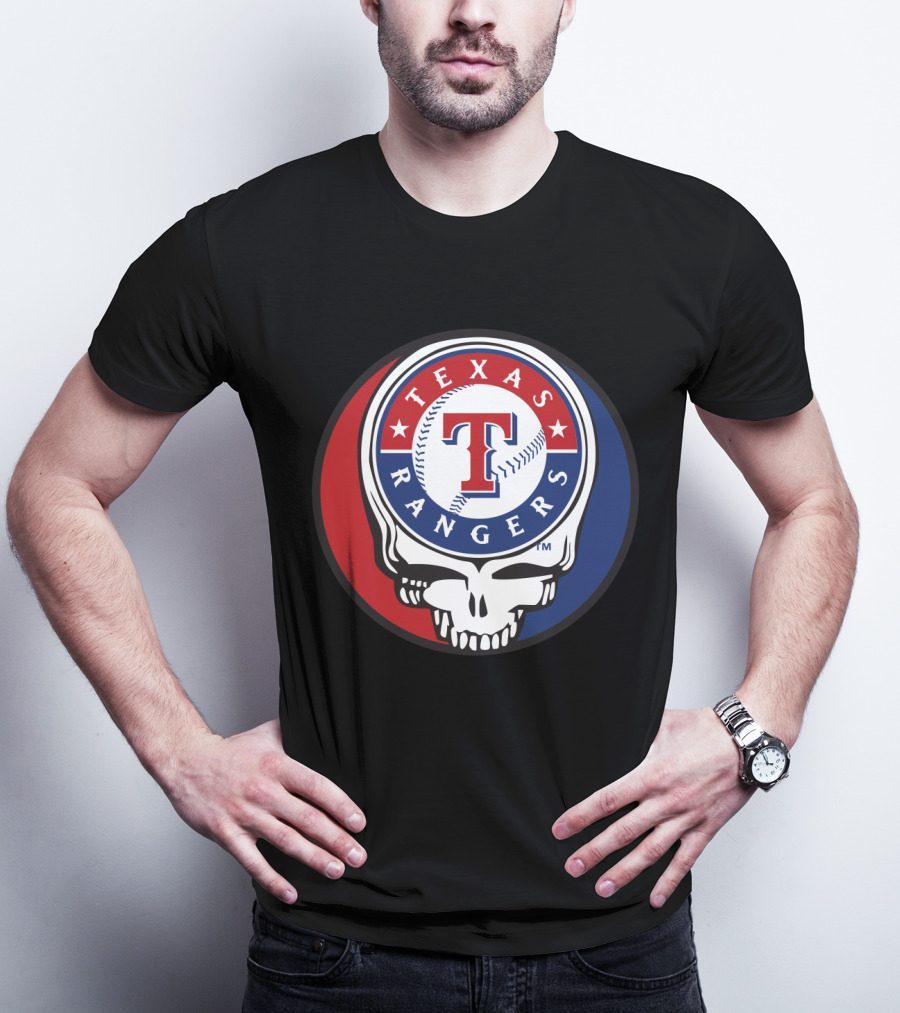 Texas Rangers Baseball Skull Grateful Dead-Inspired T-Shirt