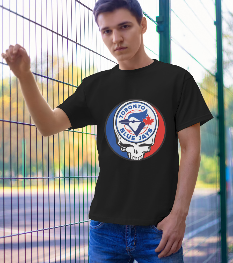 Toronto Blue Jays Grateful Dead Fan Logo Fusion T-Shirt