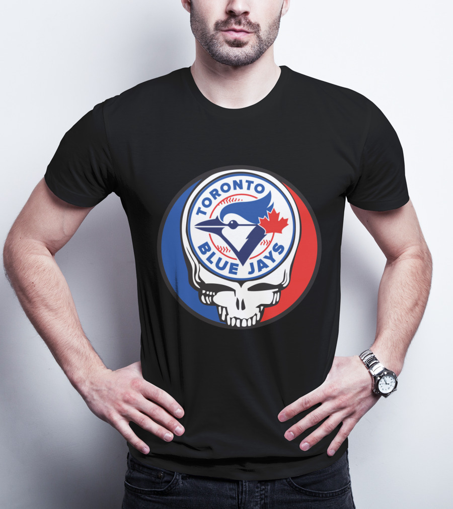 Toronto Blue Jays Grateful Dead Fan Logo Fusion T-Shirt