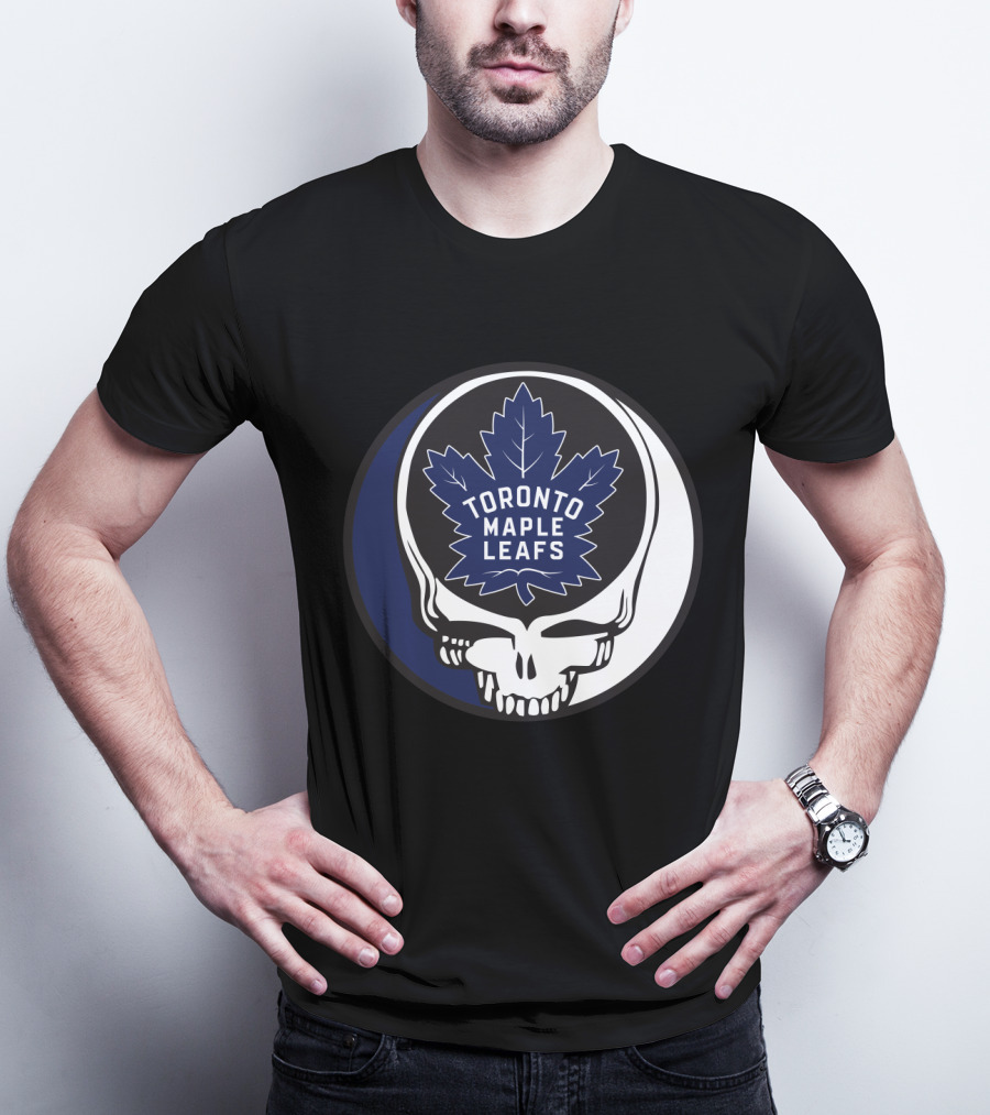 Toronto Maple Leafs Skull With Grateful Dead Style Leafs Fans T-Shirt