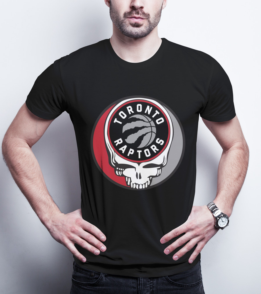 Toronto Raptors Grateful Dead Skull Basketball T-Shirt