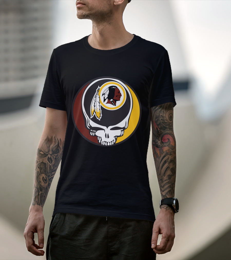 Grateful Dead And Washington Redskins Logo Fusion T-Shirt
