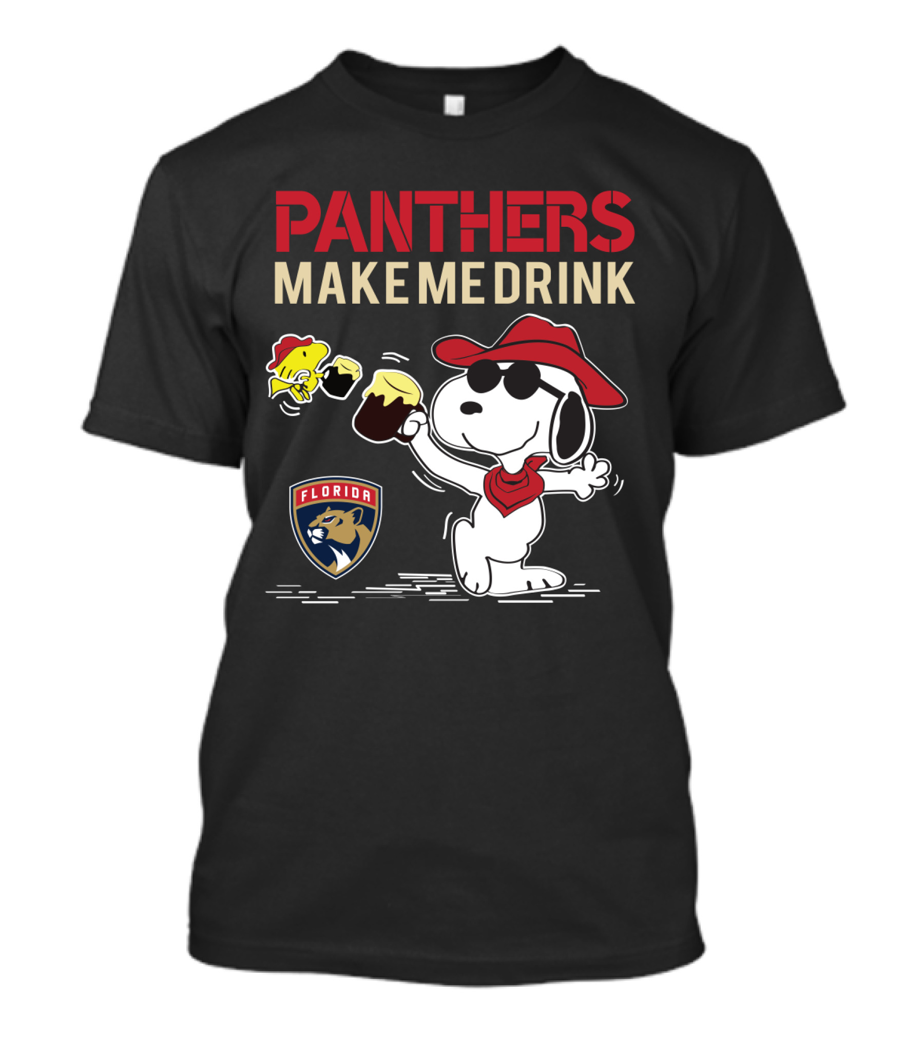 Panthers Make Me Drink Snoopy Florida Panthers T-Shirt