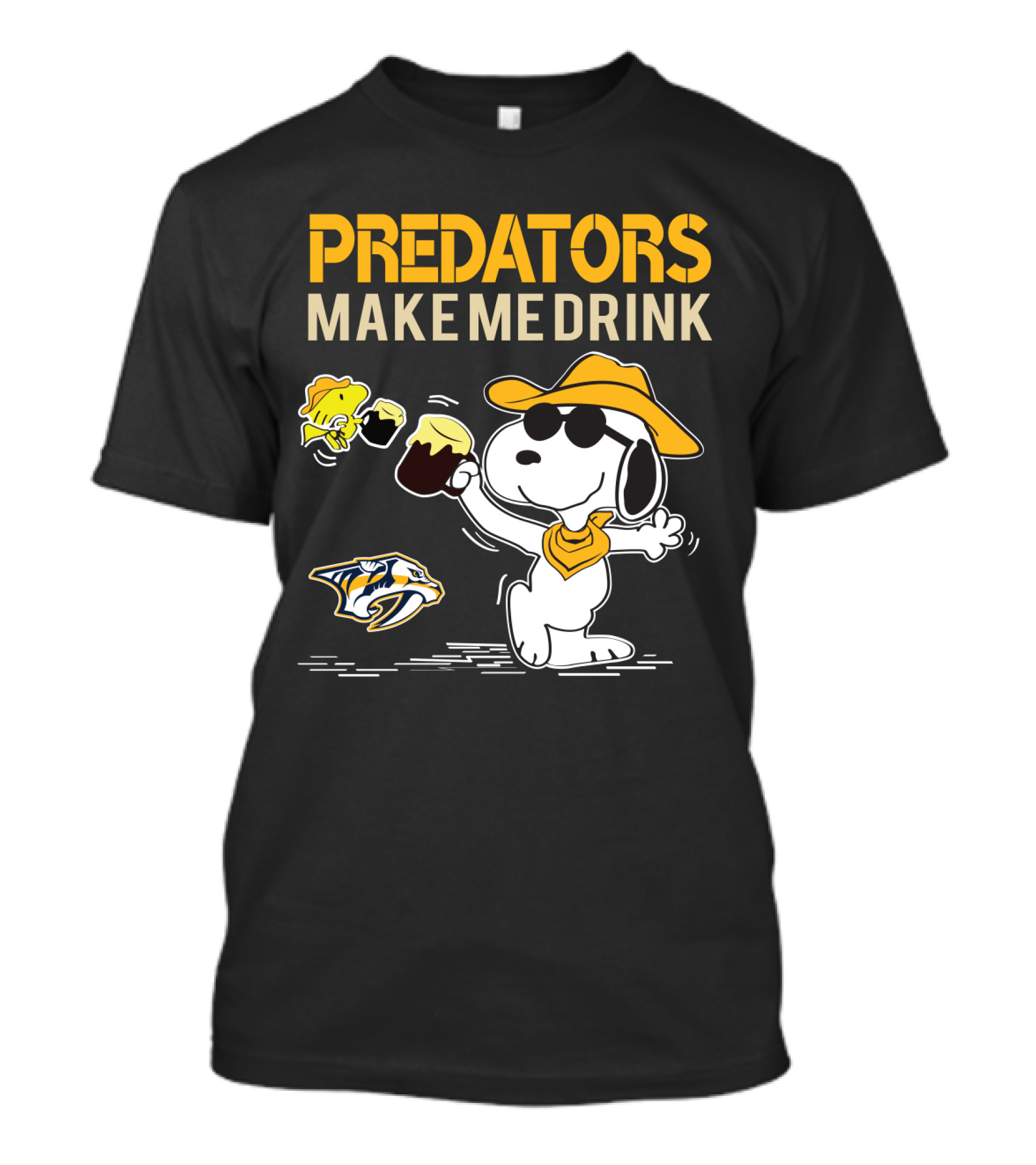 Predators Make Me Drink Snoopy Nashville Predators Fans T-Shirt