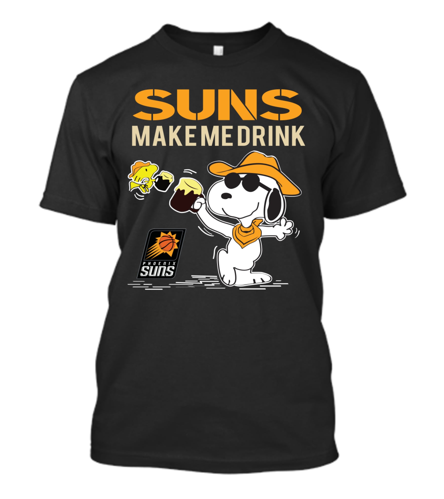 Snoopy Suns Make Me Drink Phoenix Suns Fans T-Shirt