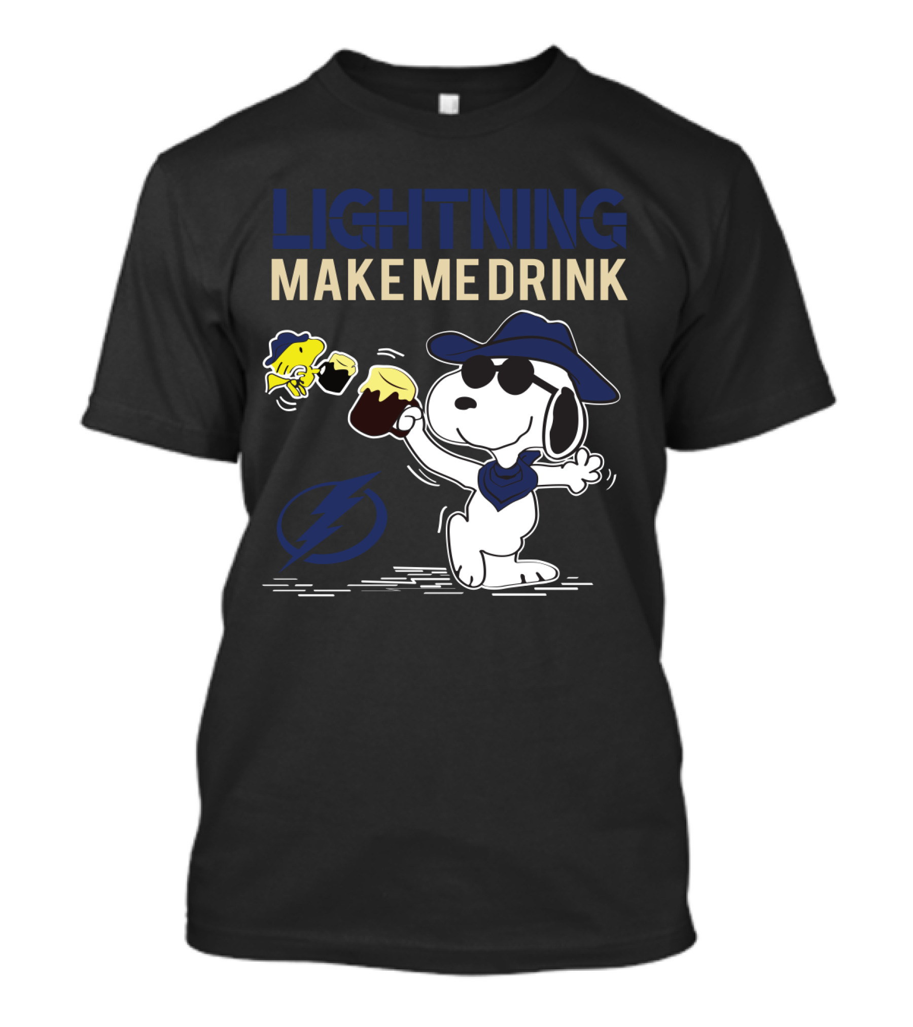 Snoopy Lightning Make Me Drink Tampa Bay Fans T-Shirt