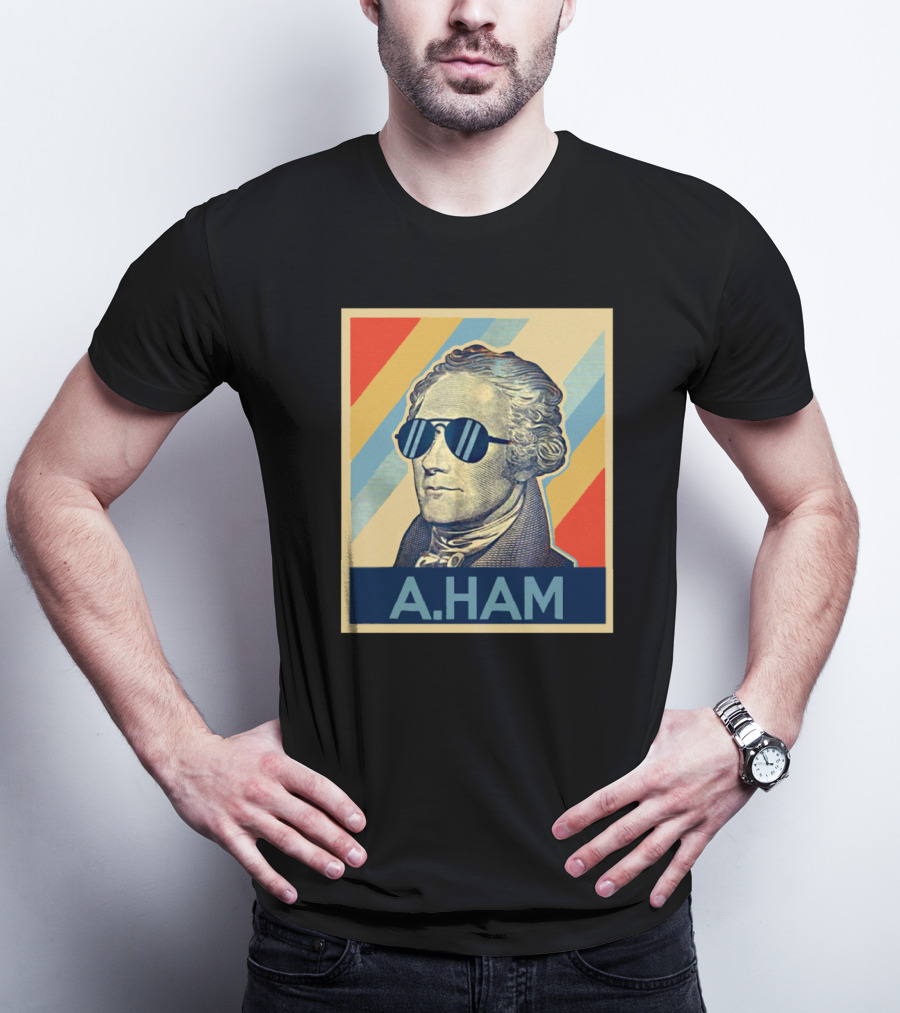 Alexander Hamilton A Ham Pop Art Sunglasses T-Shirt