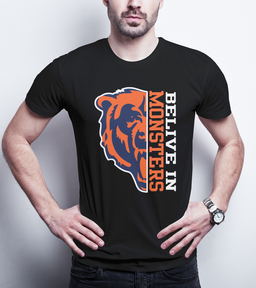 Belive In Monsters Bear For Chicago Fans T-Shirt