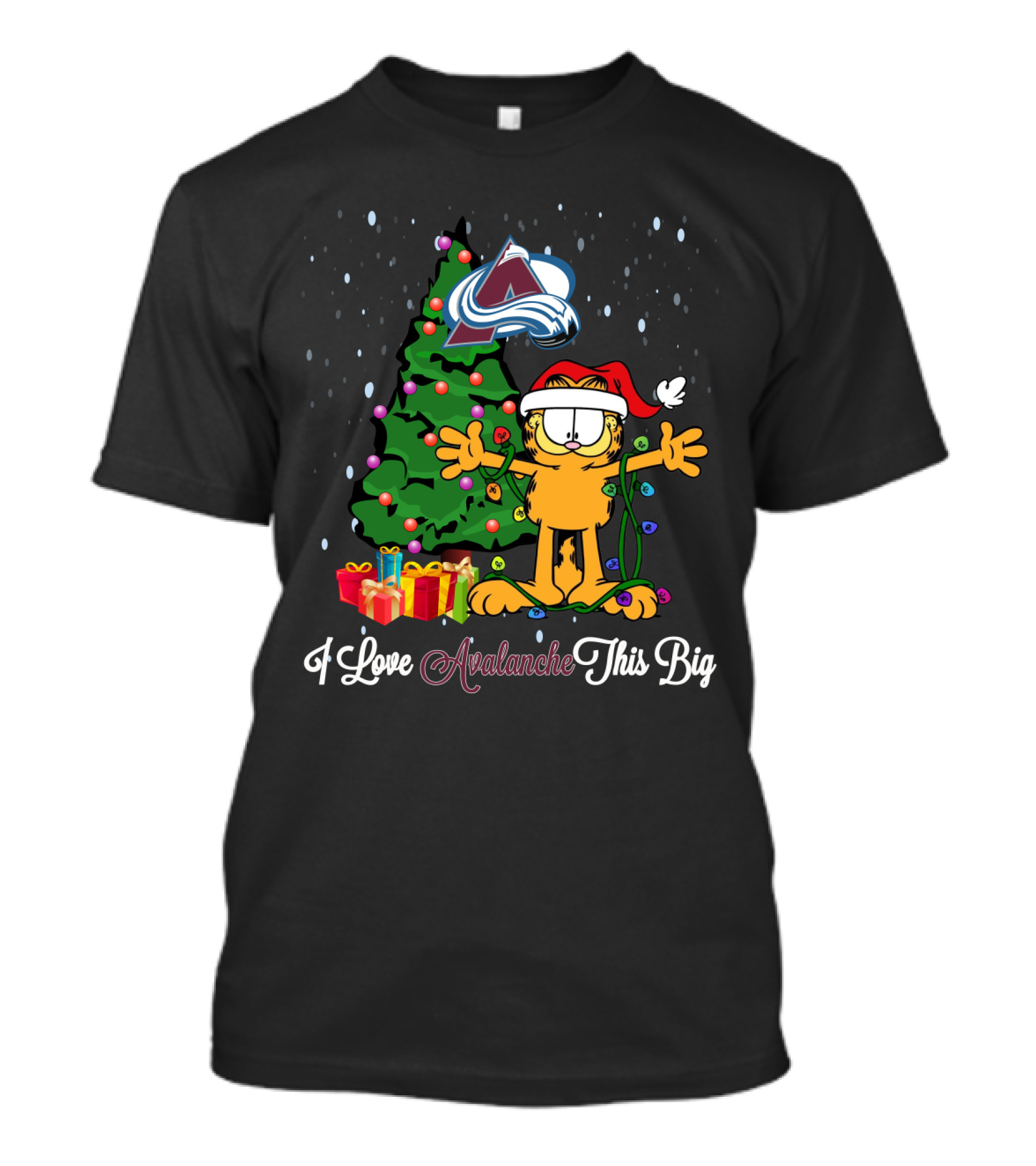 I Love Colorado Avalanche This Big Christmas Tree And Gifts T-Shirt
