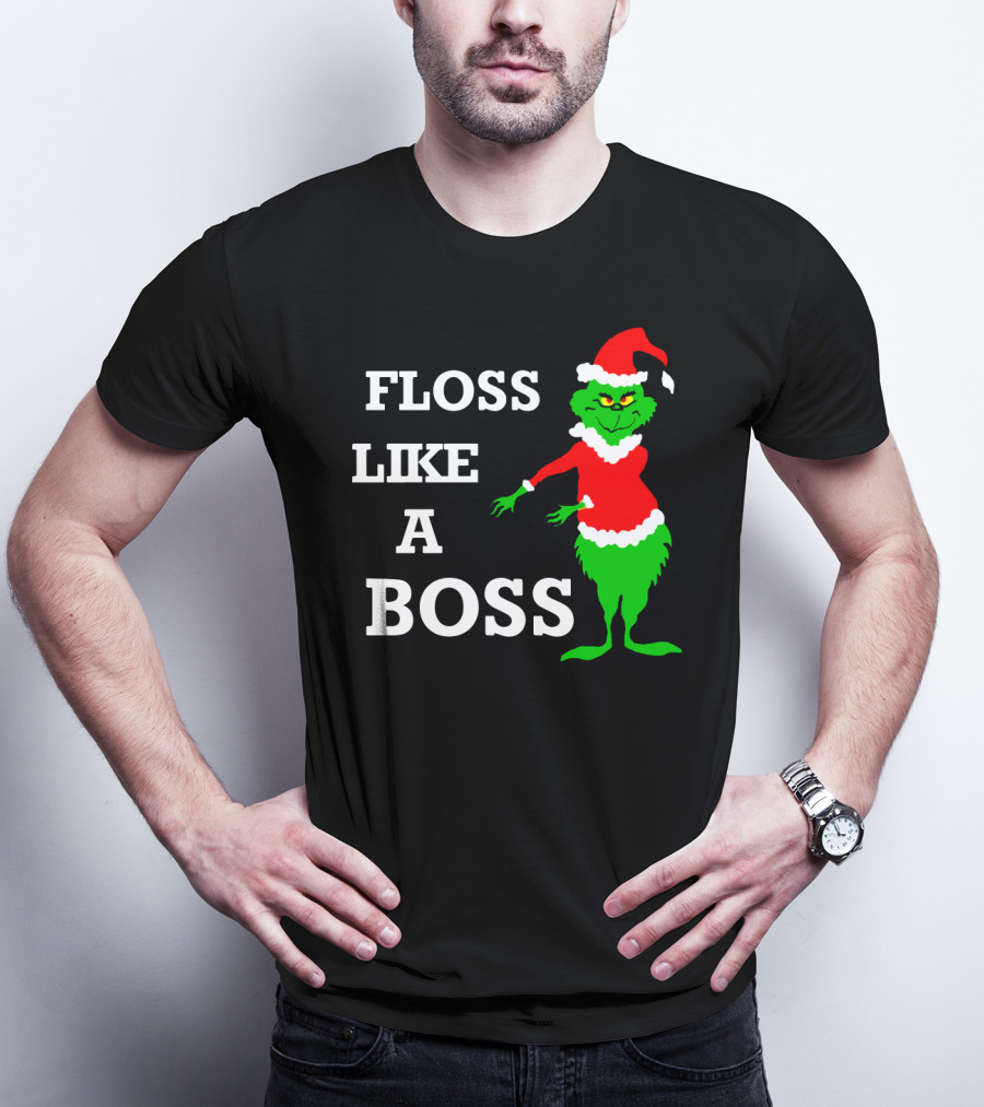 Floss Like A Boss Santa Grinch Dance T-Shirt