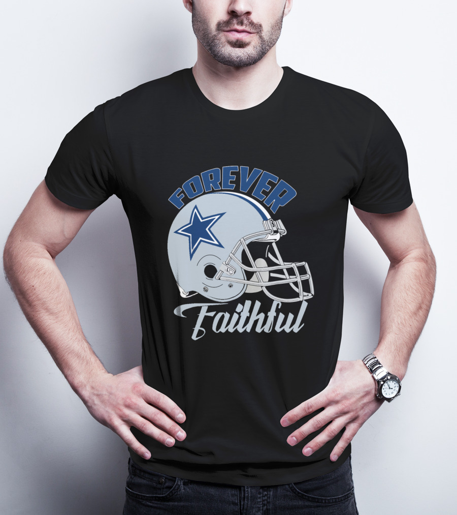 Forever Faithful Dallas Cowboy Helmet Star T-Shirt
