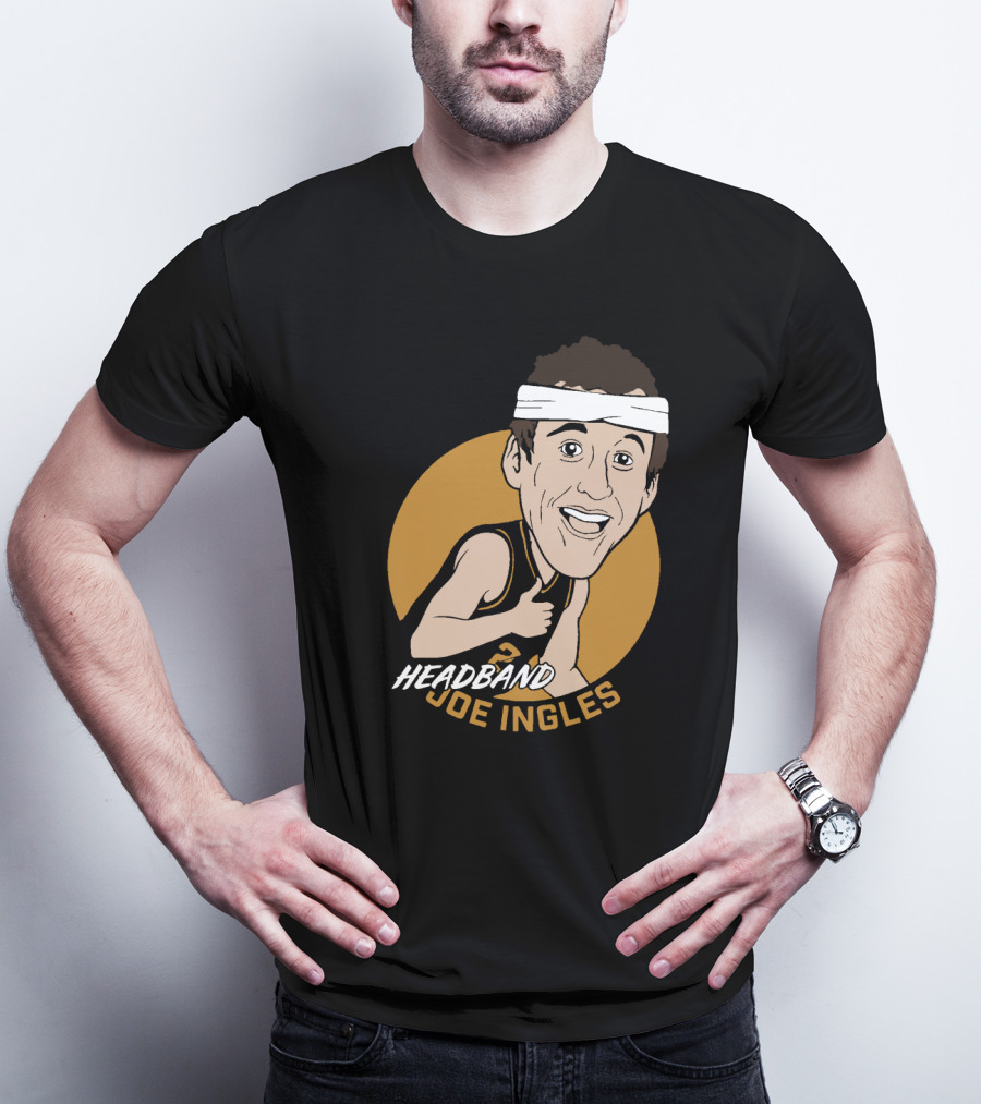 Headband Joe Ingles Cartoon Character With Headband And Thumbs Up Basketball Reference T-Shirt