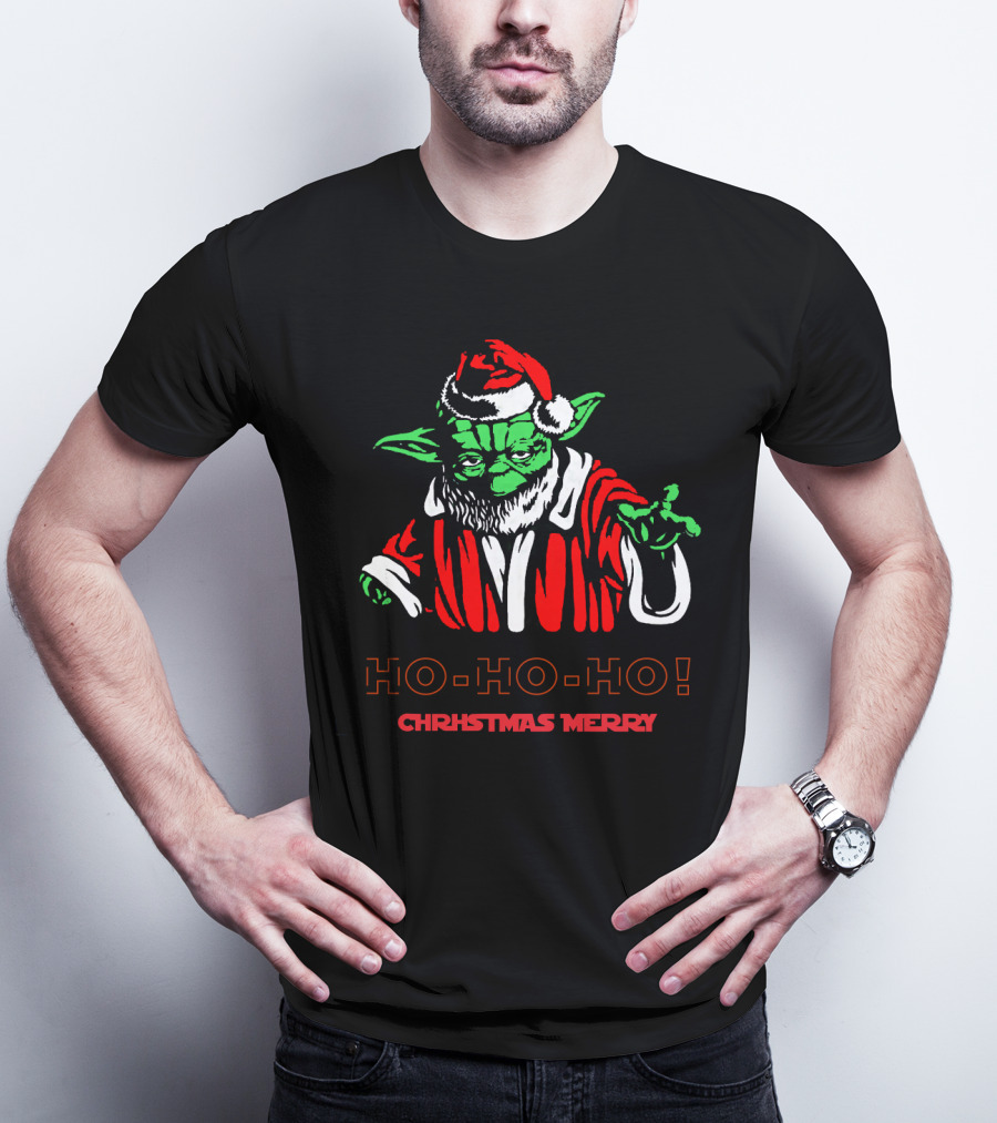 Ho Ho Ho Yoda Santa Christmas Merry Star Wars T-Shirt