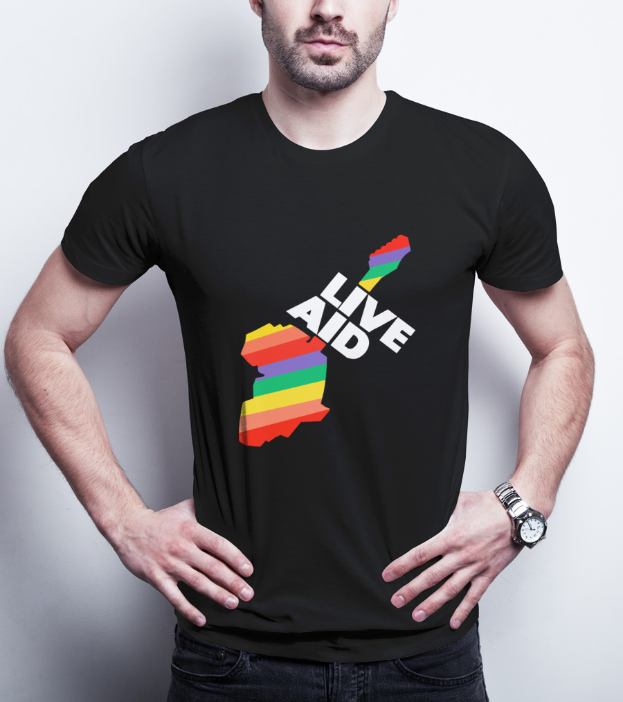 Live Aid 1985 Rainbow Africa Symbol T-Shirt