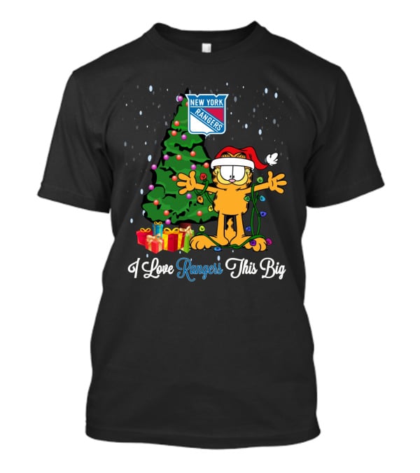 I Love New York Rangers This Big Christmas Garfield T-Shirt