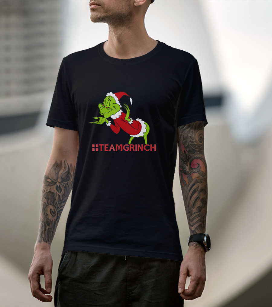 Team Grinch Resting Grinches Face Christmas T-Shirt