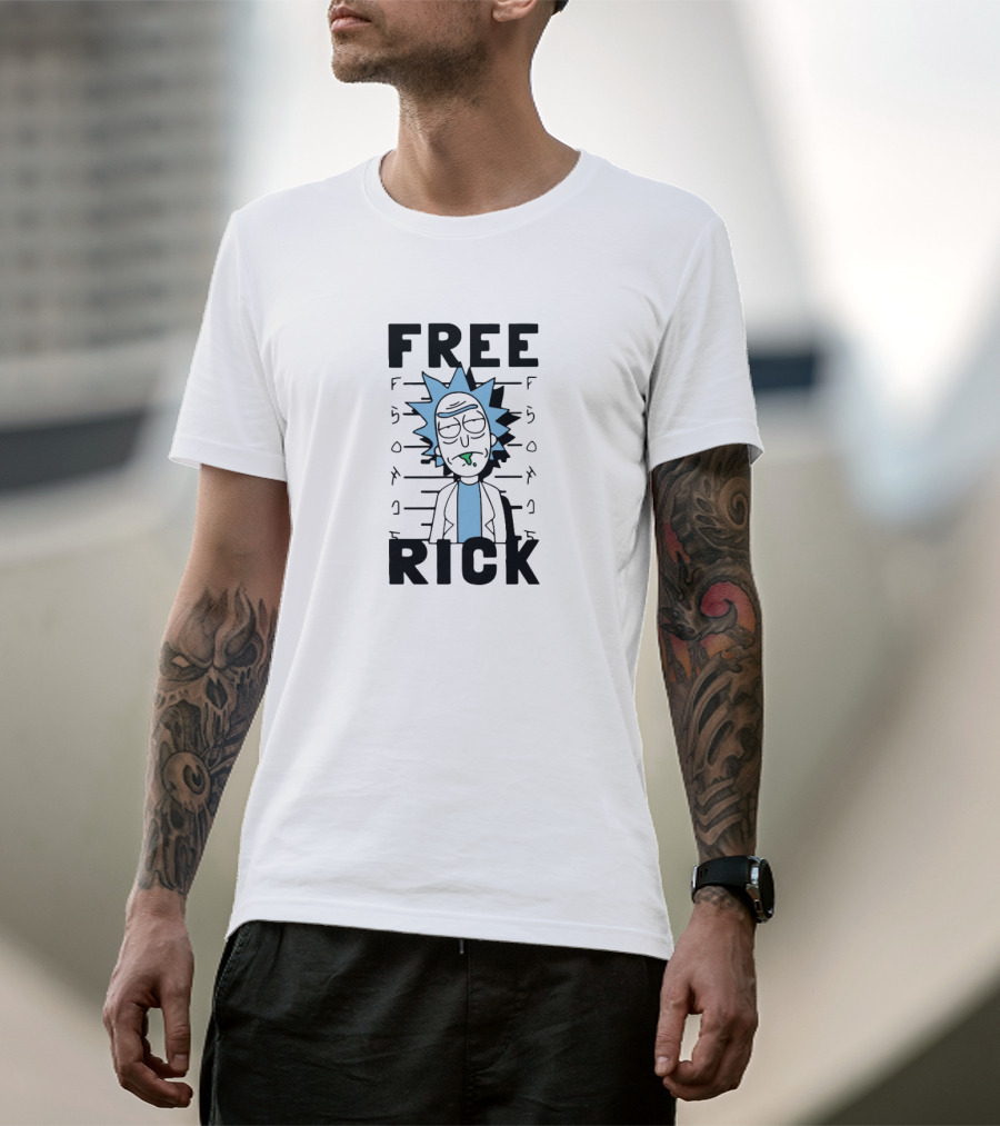Rick And Morty Free Rick Mugshot T-Shirt