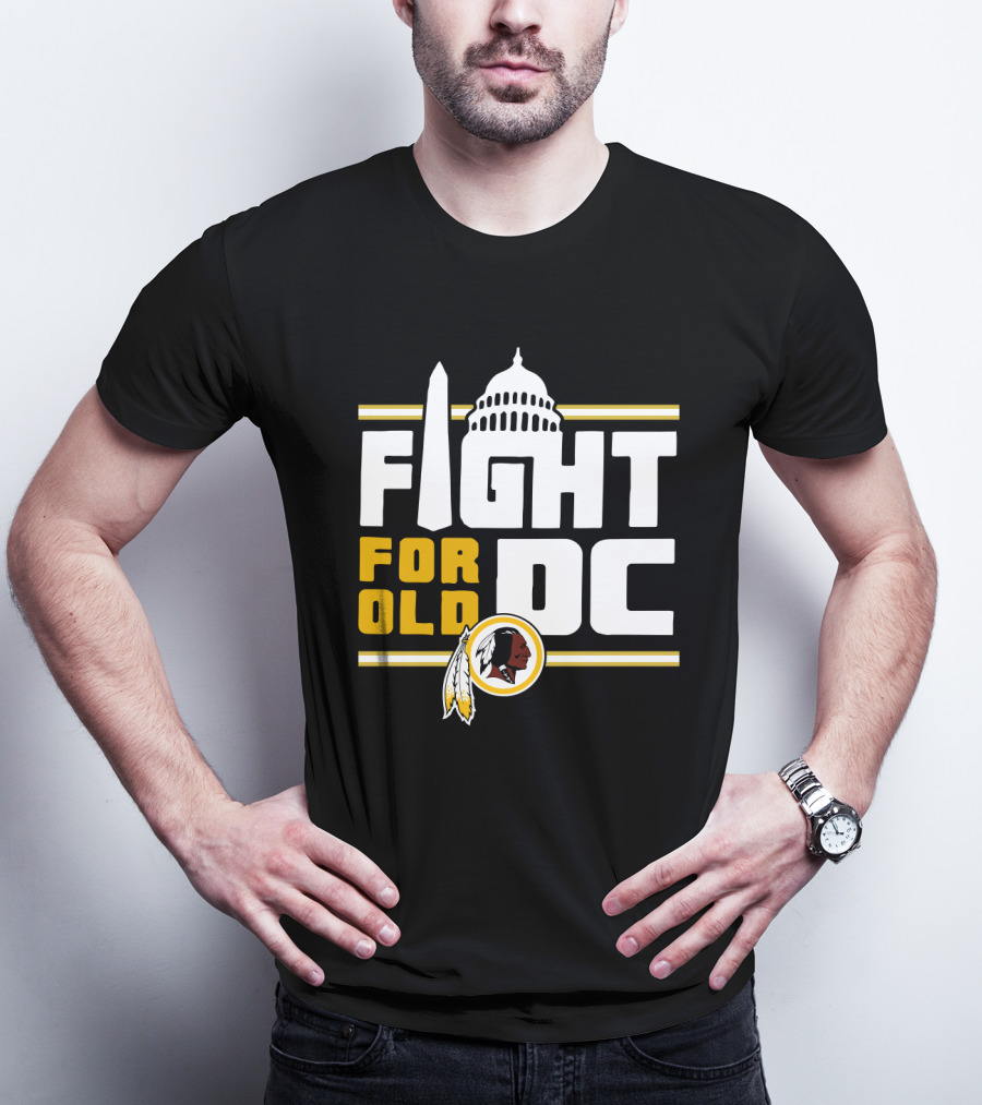 Fight For Old DC Washington Football Team Capitol Monument Iconic Feathers T-Shirt