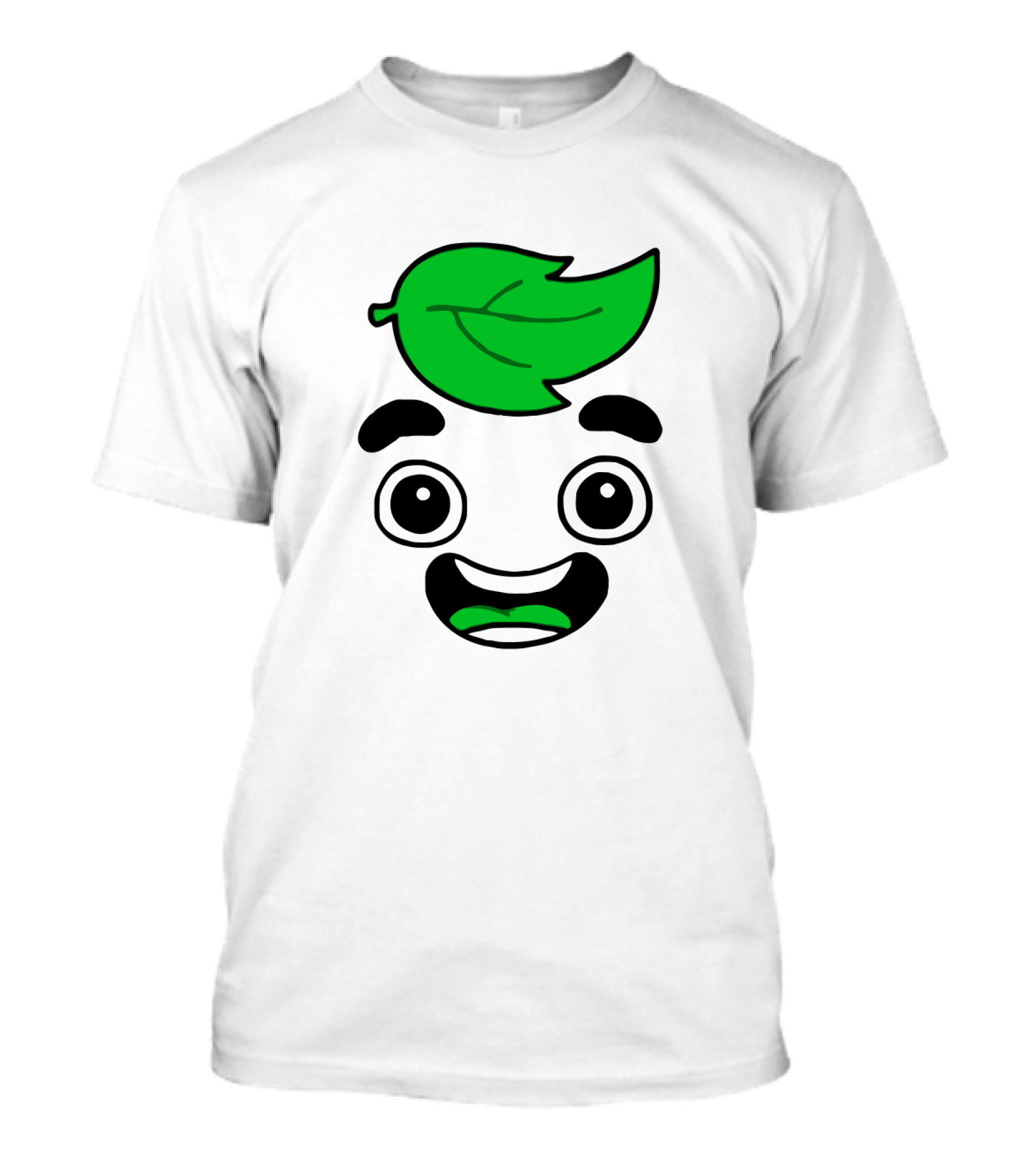 Guava Juice Leaf Head Character Face T-Shirt