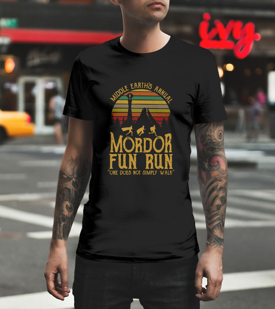 Middle Earth's Annual Mordor Fun Run One Does Not Simply Walk T-Shirt
