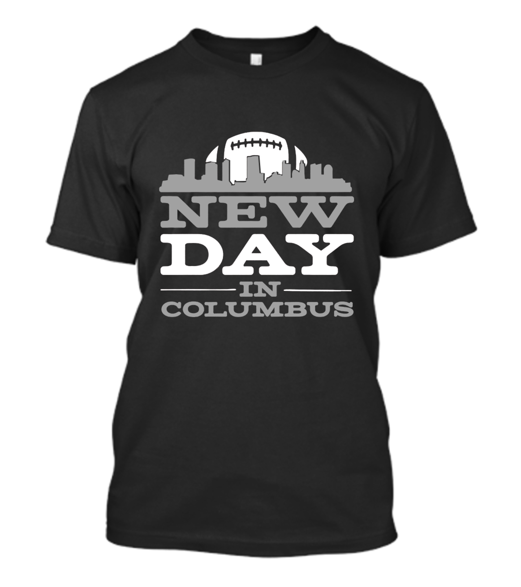 New Day In Columbus Football Skyline T-Shirt