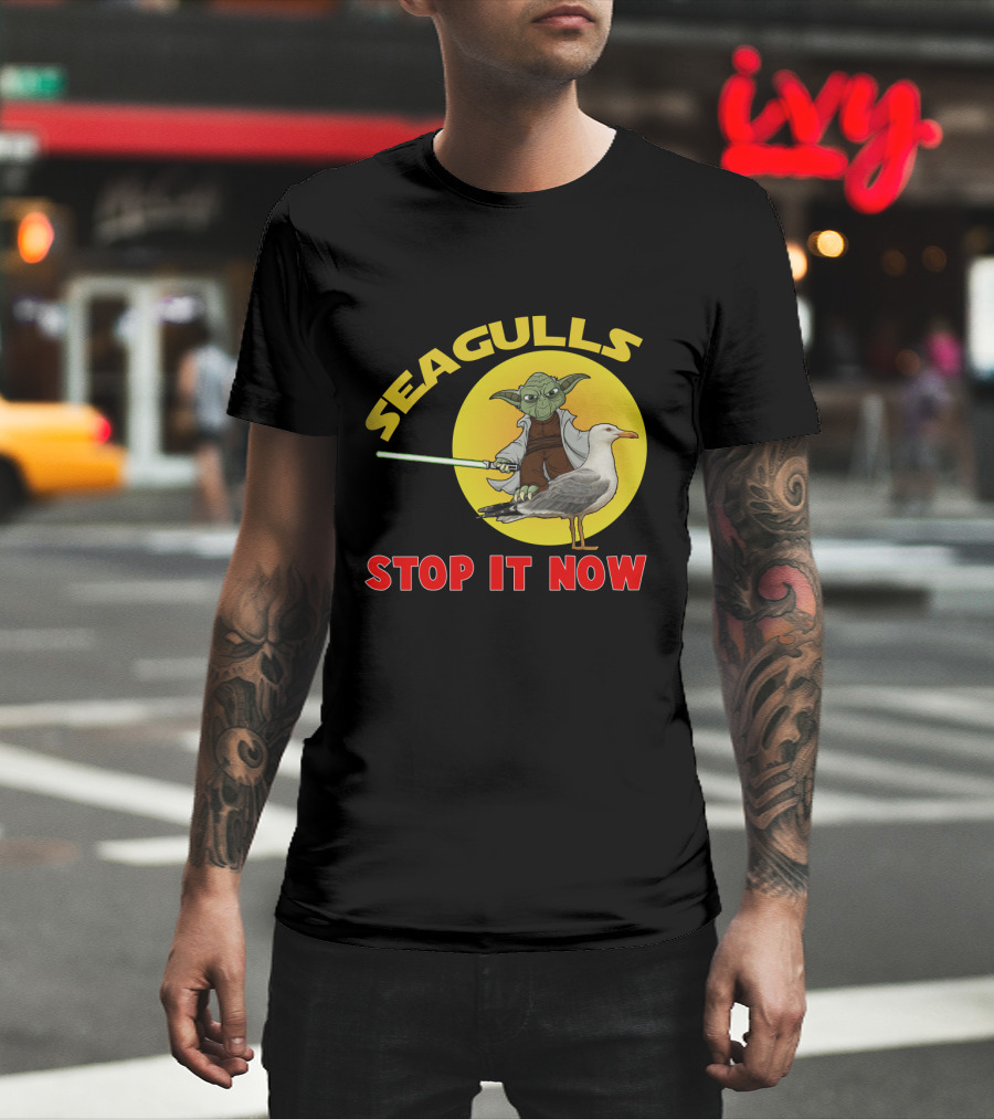 Seagulls Stop It Now Yoda Star Wars T-Shirt