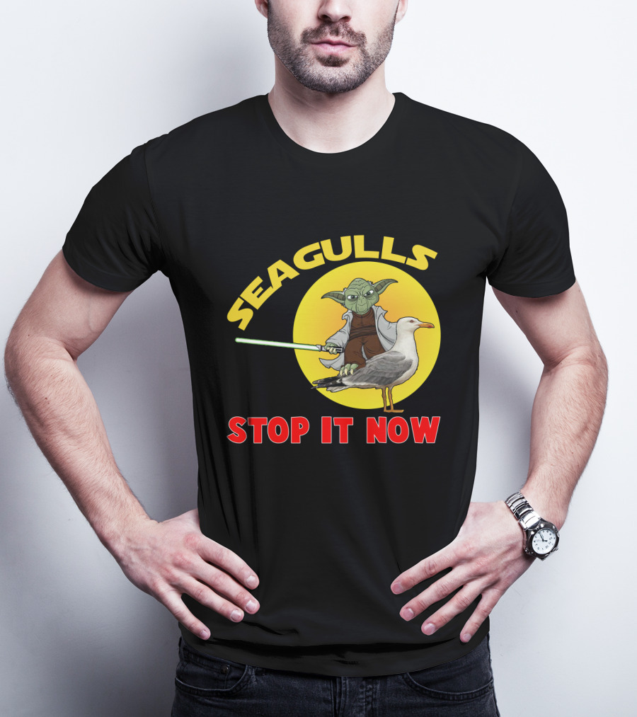 Seagulls Stop It Now Yoda Star Wars T-Shirt