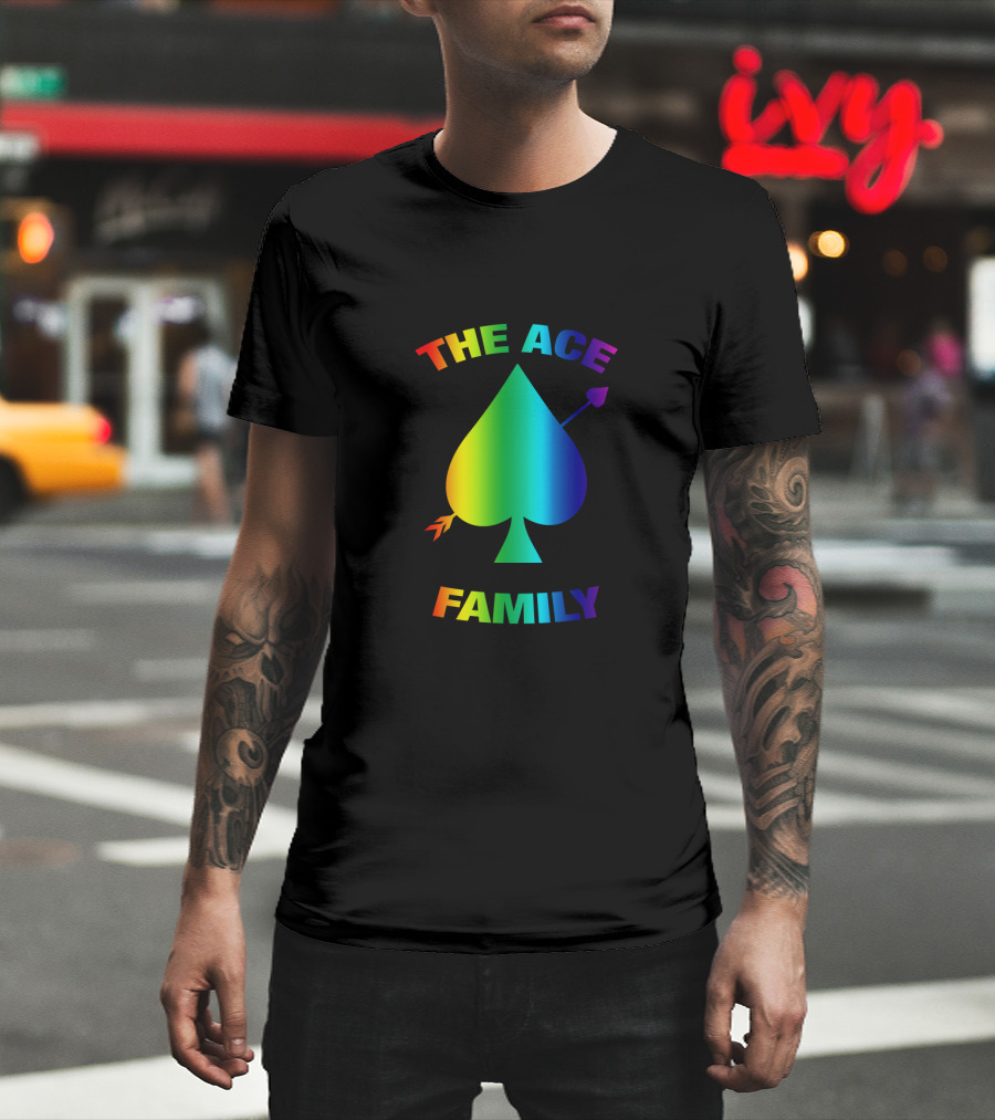 The Ace Family Rainbow Spade With Arrow T-Shirt