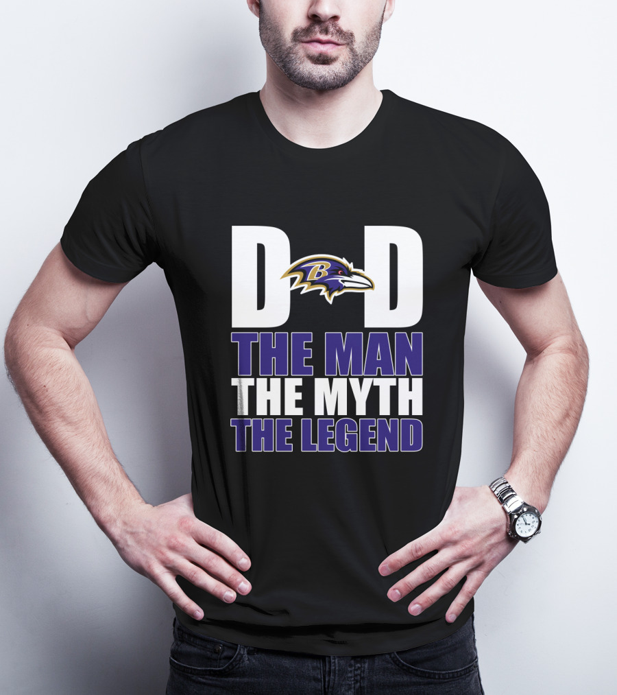 Baltimore Ravens Dad The Man The Myth The Legend Father's Day T-Shirt