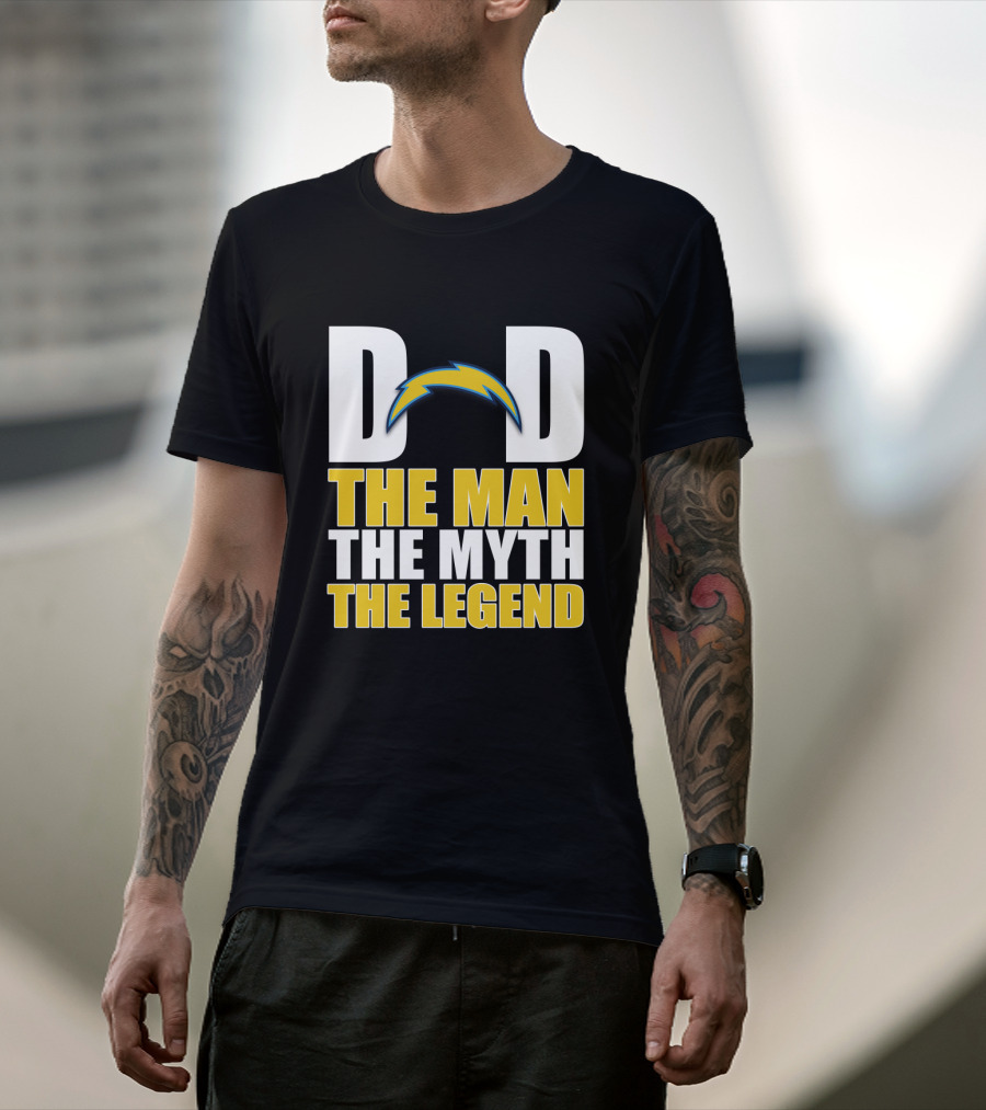 Los Angeles Chargers Dad The Man The Myth The Legend Father's Day Gift T-Shirt