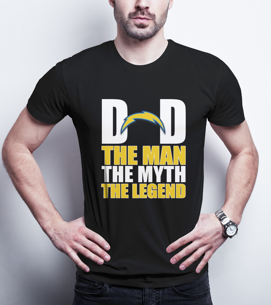 Los Angeles Chargers Dad The Man The Myth The Legend Father's Day Gift T-Shirt