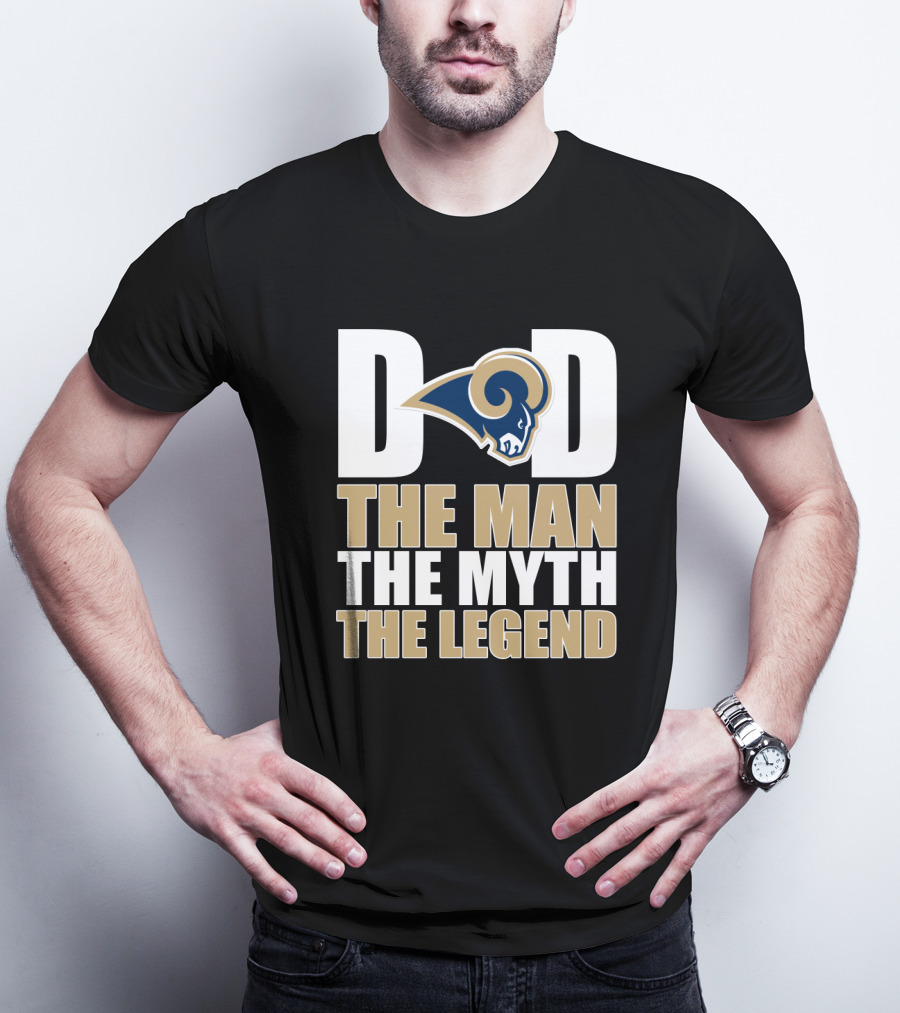 Los Angeles Rams Dad The Man The Myth The Legend Father's Day T-Shirt