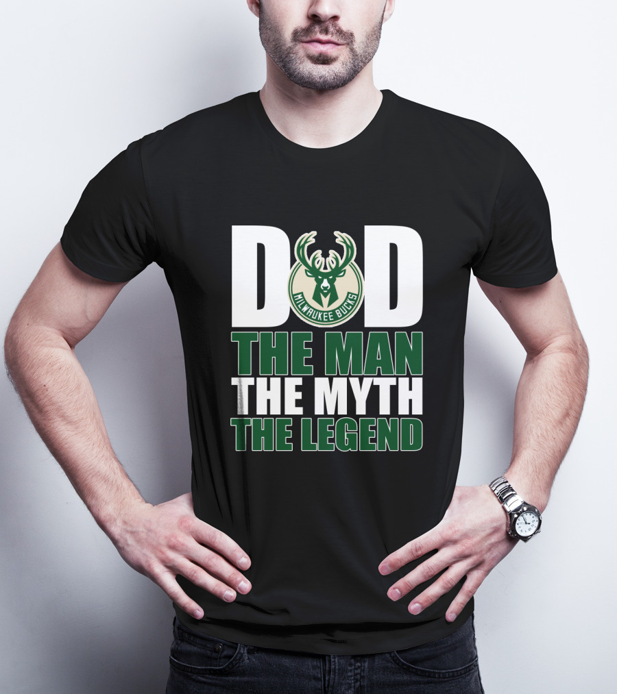 Milwaukee Bucks Dad The Man The Myth The Legend Father's Day Gift T-Shirt
