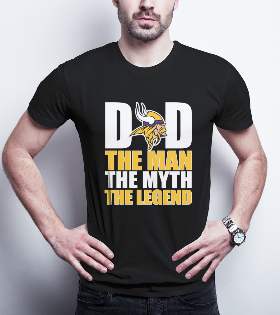 Dad The Man The Myth The Legend Minnesota Vikings Father's Day T-Shirt
