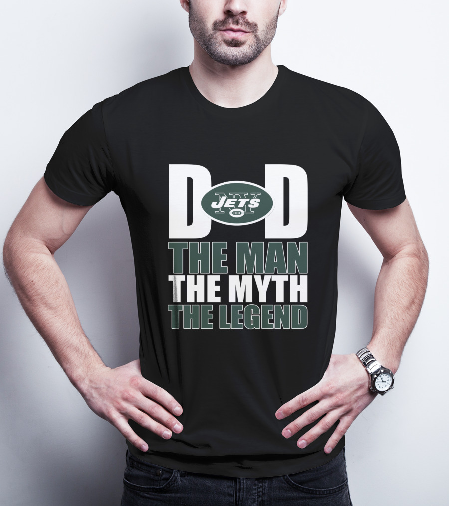 New York Jets Dad The Man The Myth The Legend Father's Day T-Shirt