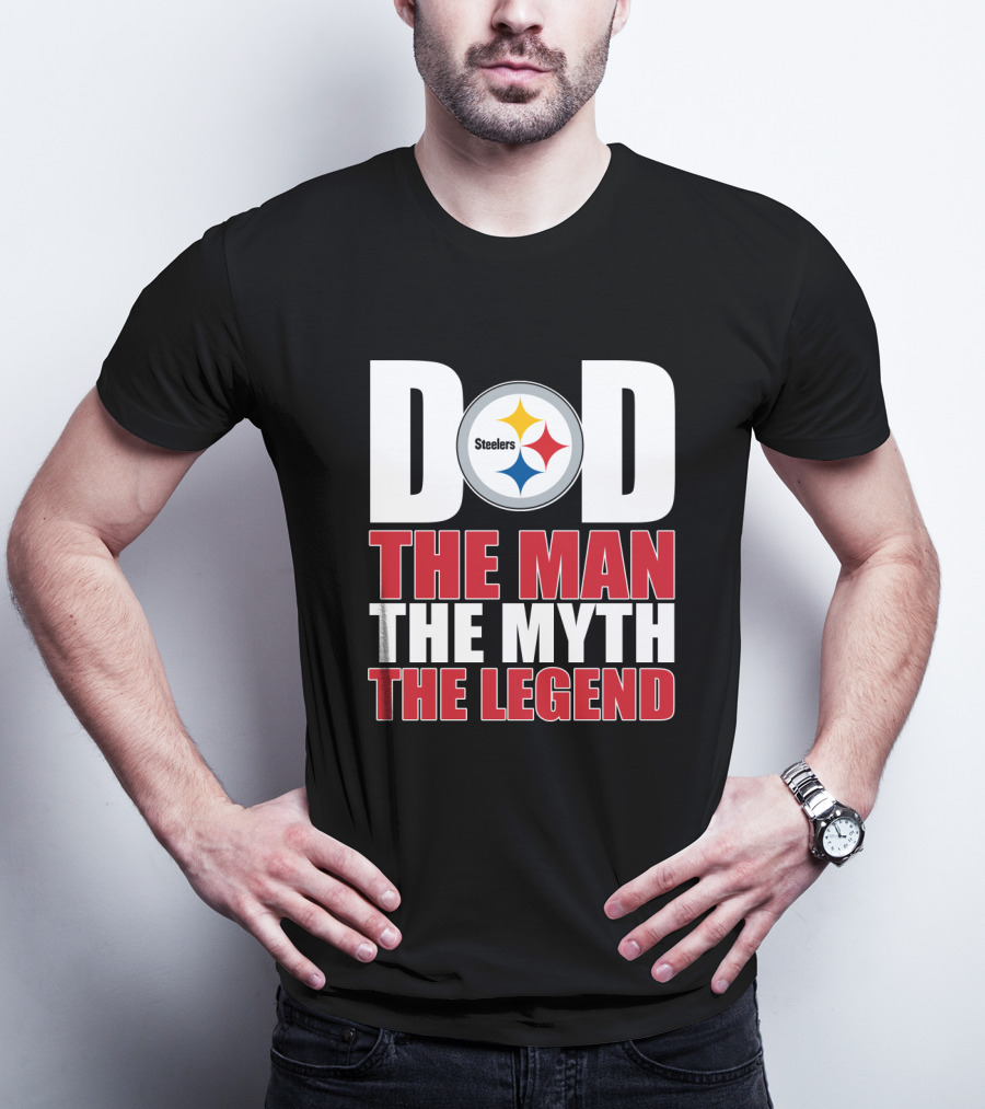 Pittsburgh Steelers Dad The Man The Myth The Legend Father's Day Gift T-Shirt
