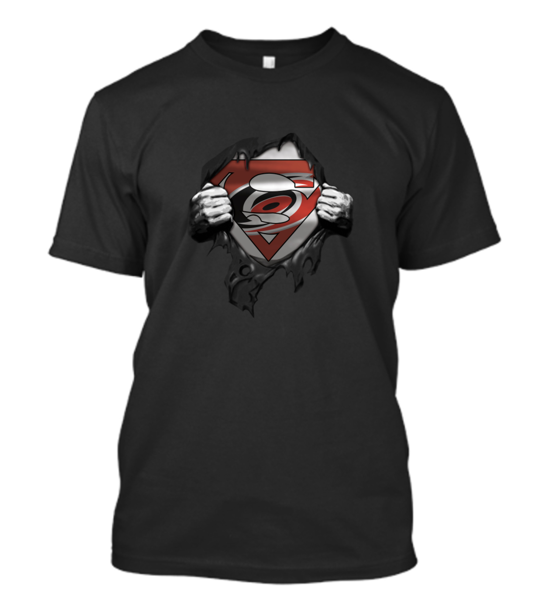 Carolina Hurricanes Superman Logo Fan Mashup T-Shirt