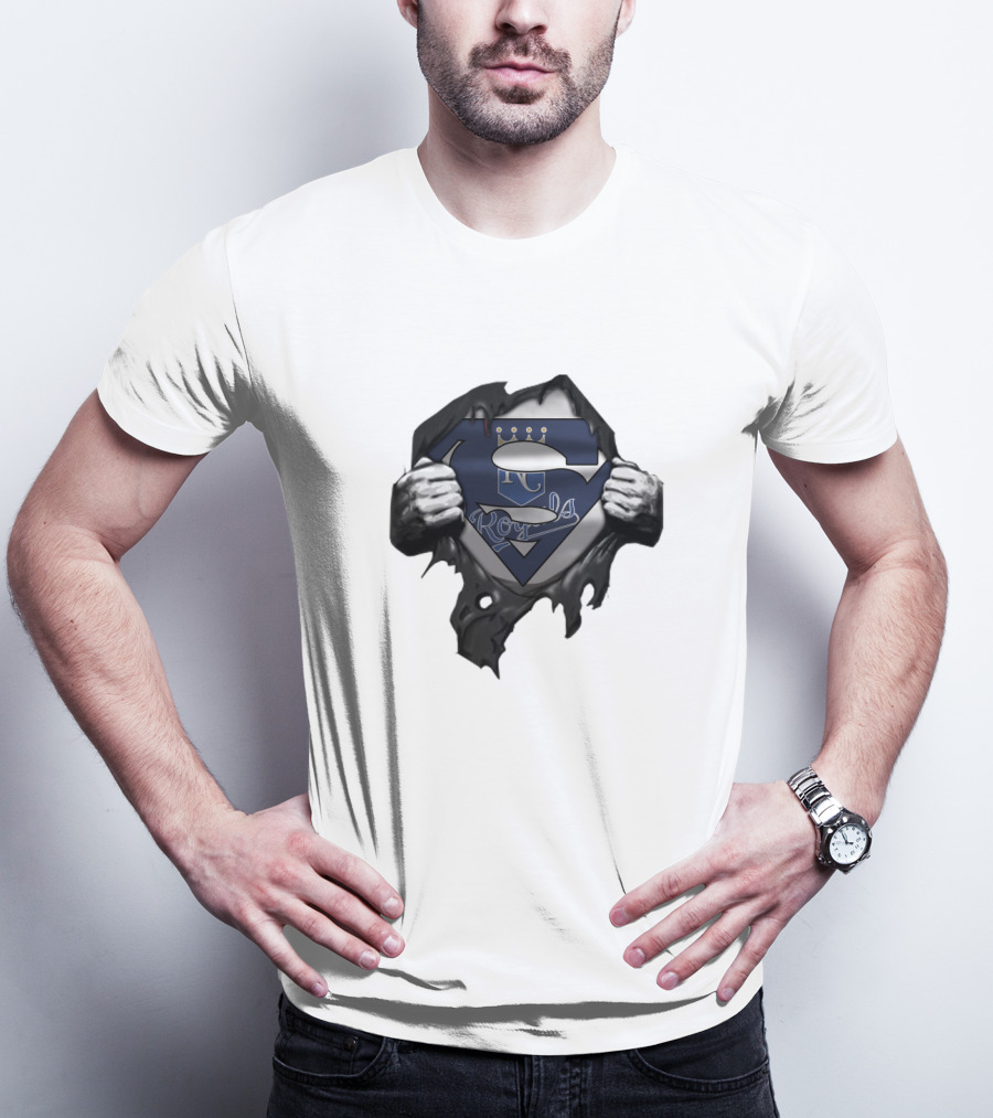 Kansas City Royals Superman Logo Fan Crossover T-Shirt