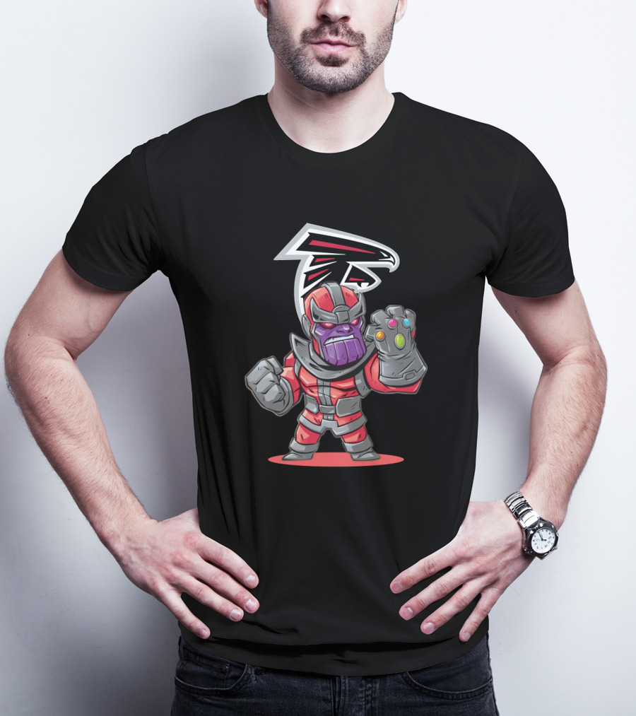 Thanos Atlanta Falcons Fans Marvel Football Crossover T-Shirt