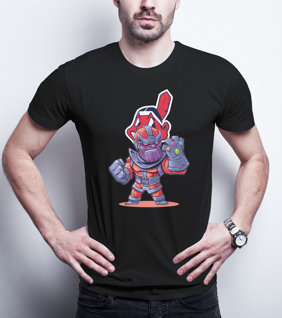 Cleveland Indians Chief Wahoo And Thanos Mashup Fan Art Marvel Crossover T-Shirt